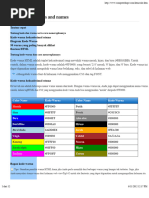 Tabel Warna Heksadesimal dan RGB | PDF