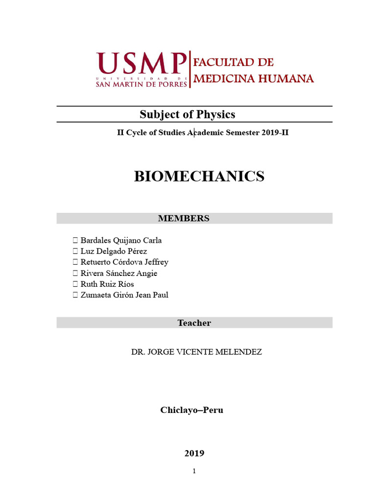 Biomechanics: Human Movement Insights | PDF | Collision | Momentum