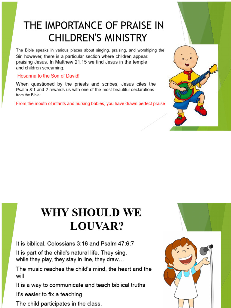 The Importance of Praise in Children's Ministry | PDF