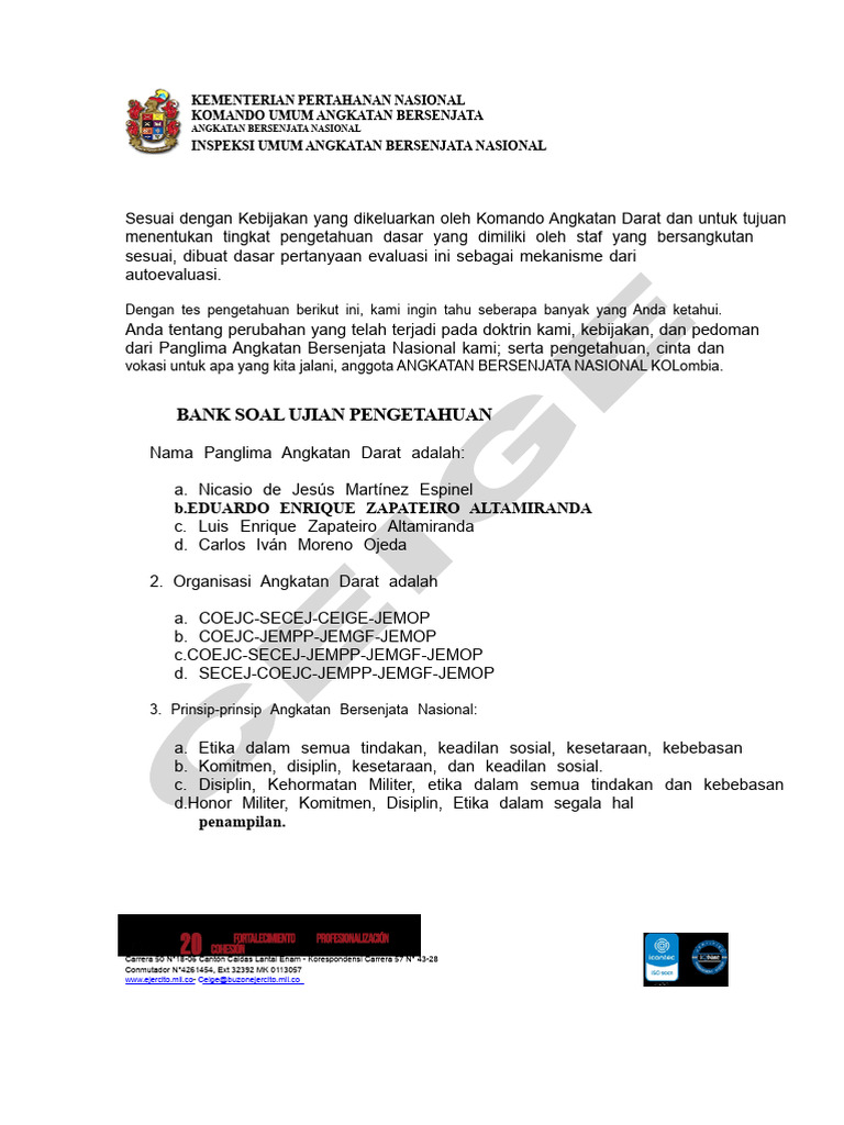 BANK SOAL PENGETAHUAN UMUM | PDF