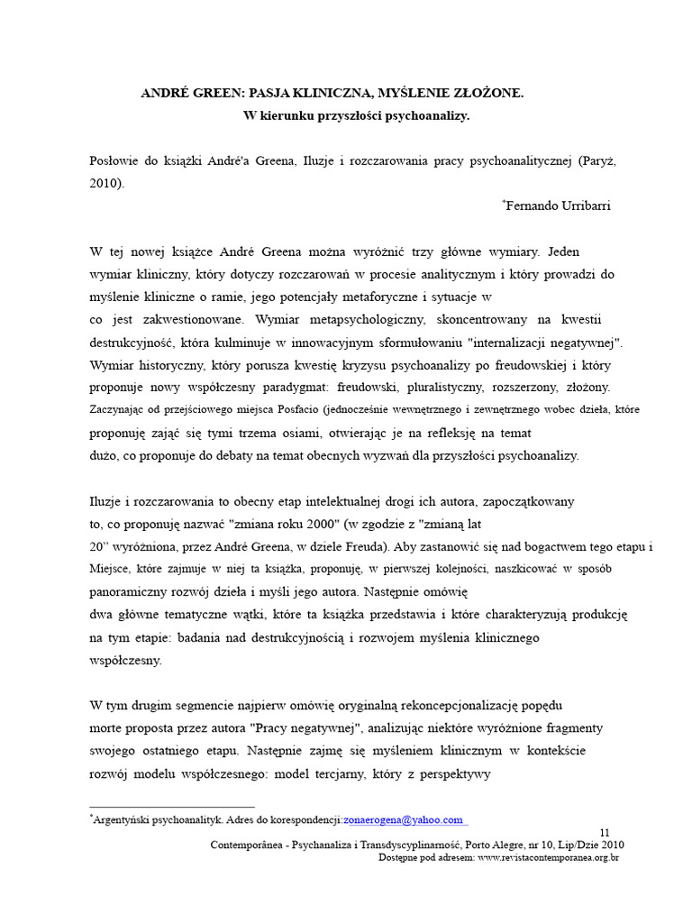 Andre Green | PDF