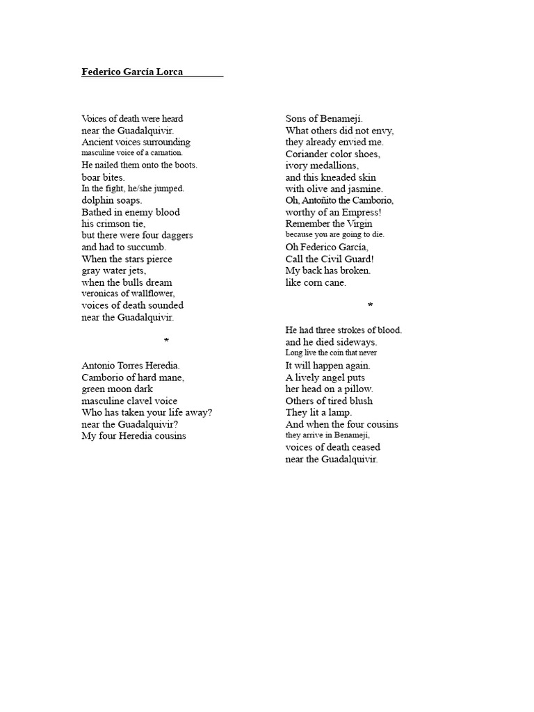 Death of Antoñito El Camborio | PDF