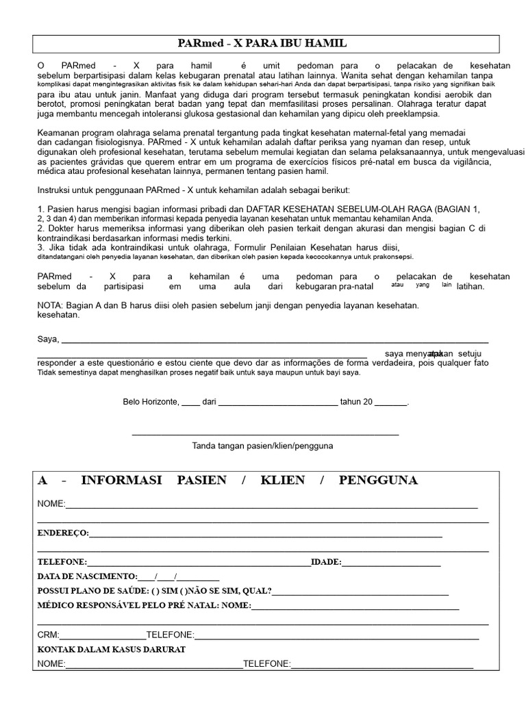 Panduan Olahraga Aman untuk Ibu Hamil | PDF