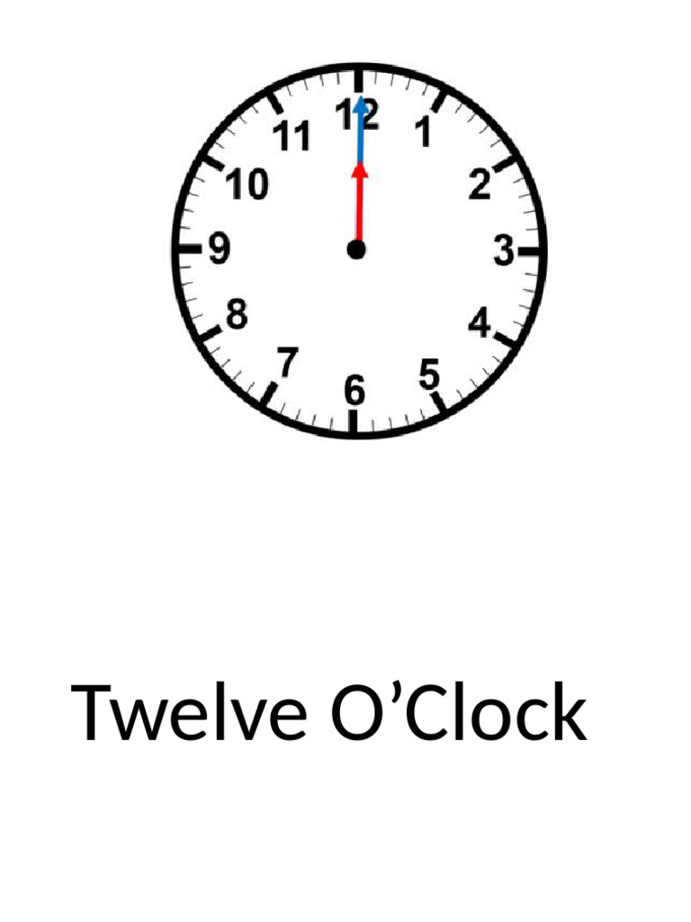 Clock Flashcards Hourly | PDF