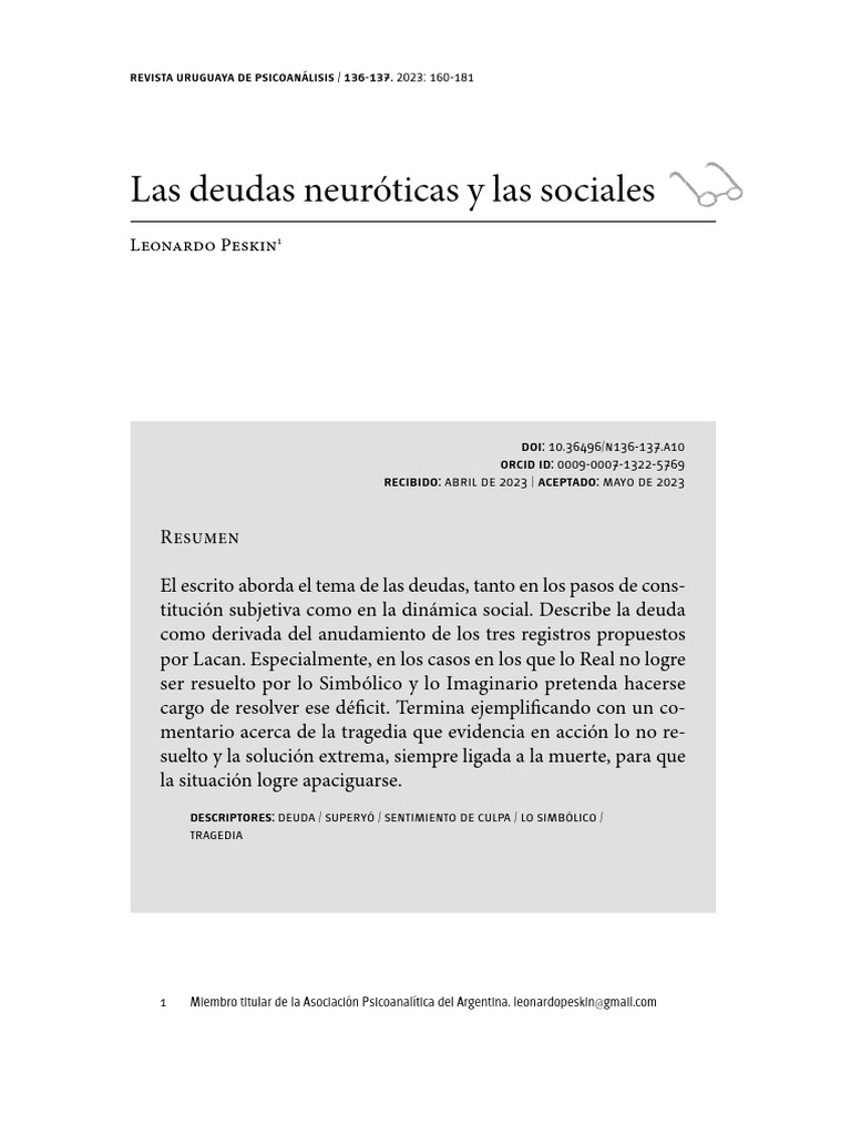 16887247202313613712_Peskin | PDF | Complejo de Edipo | Jacques Lacan