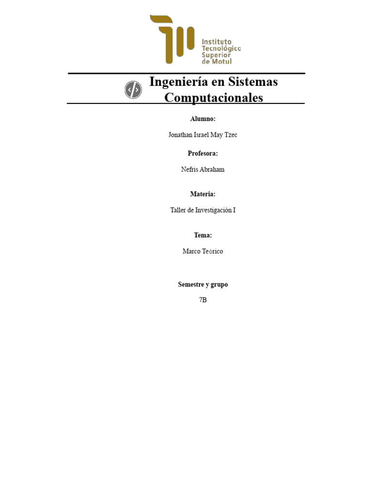 Act 2 Unidad3 Marco Teorico Jonathan May | PDF | Inteligencia ...