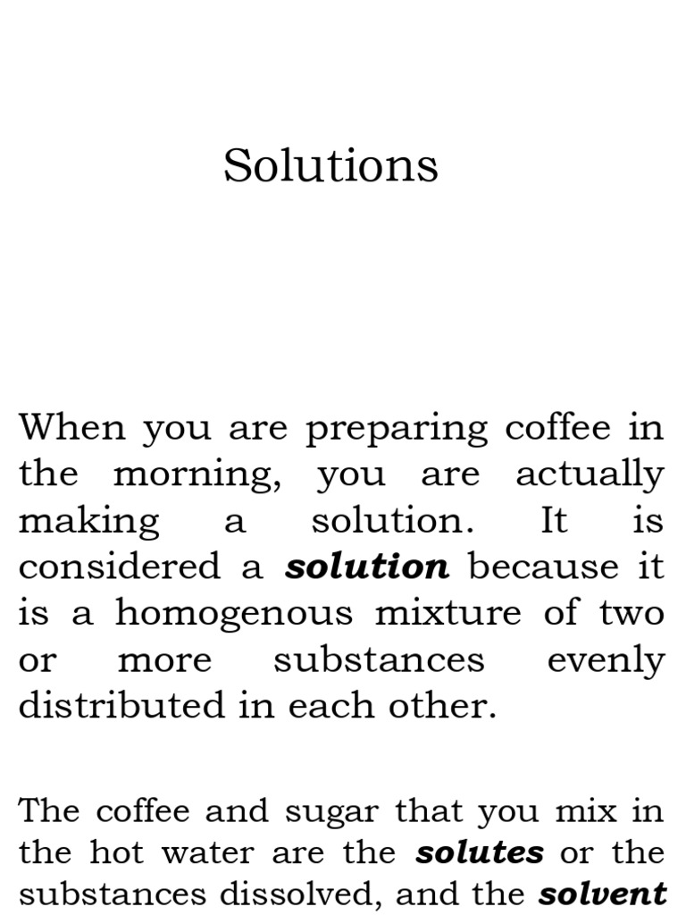 Solution | PDF | Solubility | Parts Per Notation
