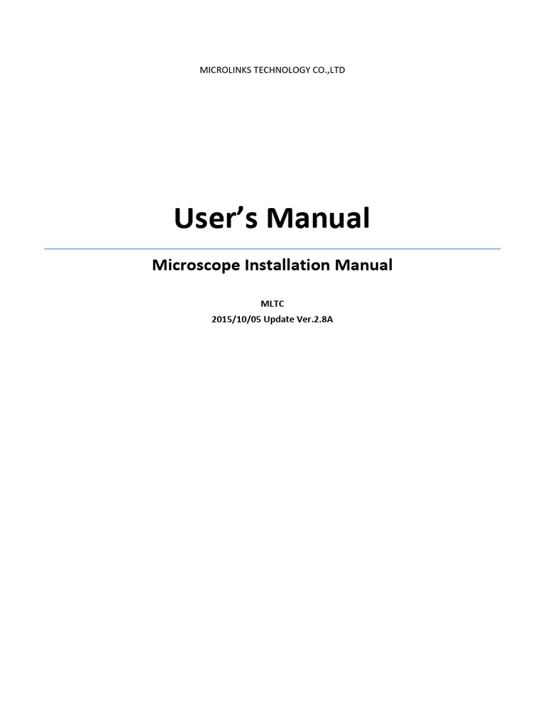 Microscope Installation User Manual | PDF | Ibm Pc Compatibles ...