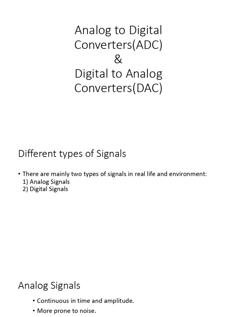 Lx02 Adc Dac | PDF | Analog To Digital Converter | Sampling (Signal ...