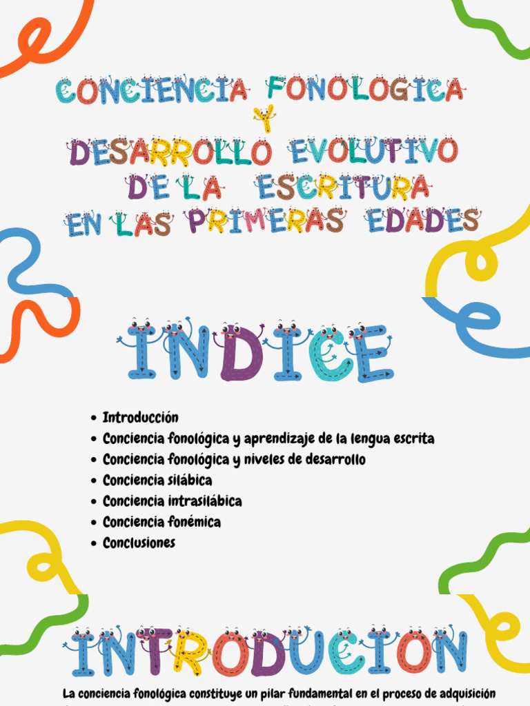 CONCIENCIA FONOLÓGICA Y DESARROLLO EVOLUTIVO DE LA ESCRITURA EN LAS ...