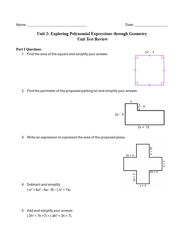 Unit 2 Geometry Test Review | PDF | Area | Geometry