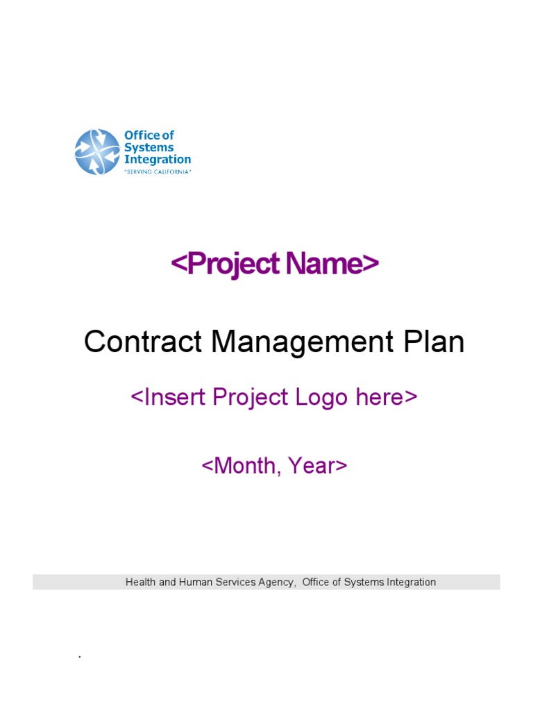 Contract Management Plan (4156v2) | PDF | General Contractor | Business