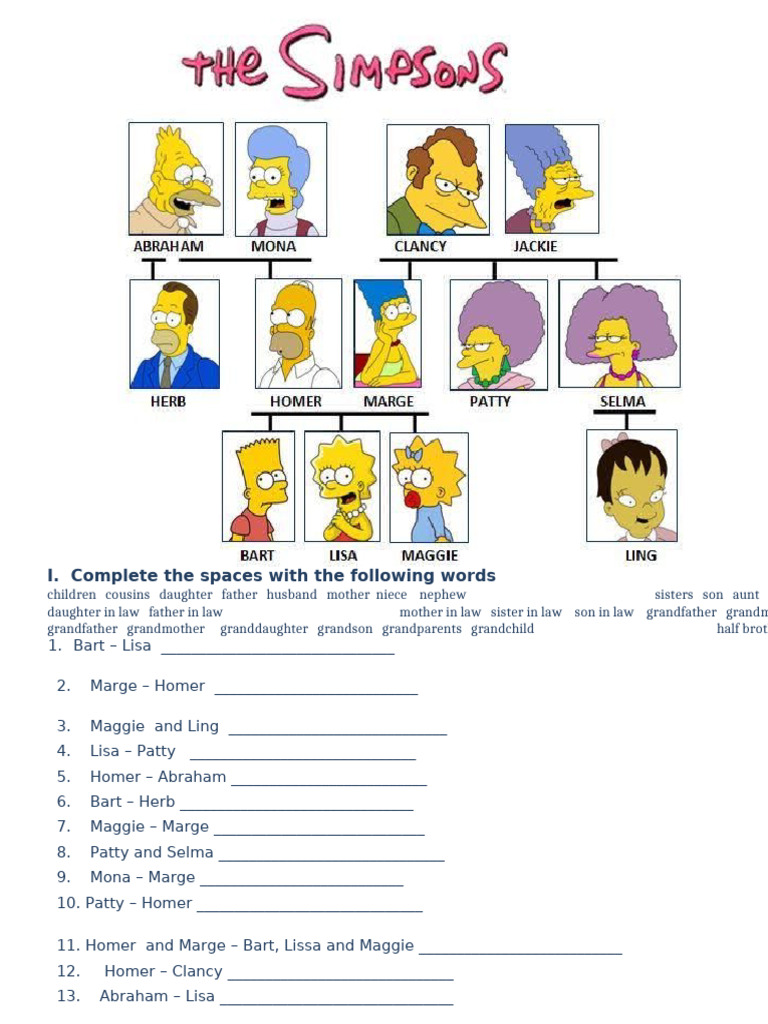 The Simpons Family Tree | PDF | Television Episodes | American ...