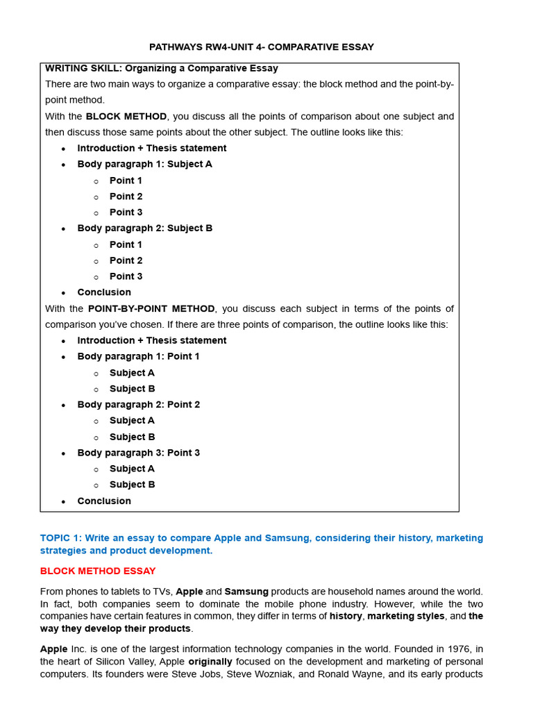 Comparative Essay Writing Techniques | PDF | Online Shopping | Rain