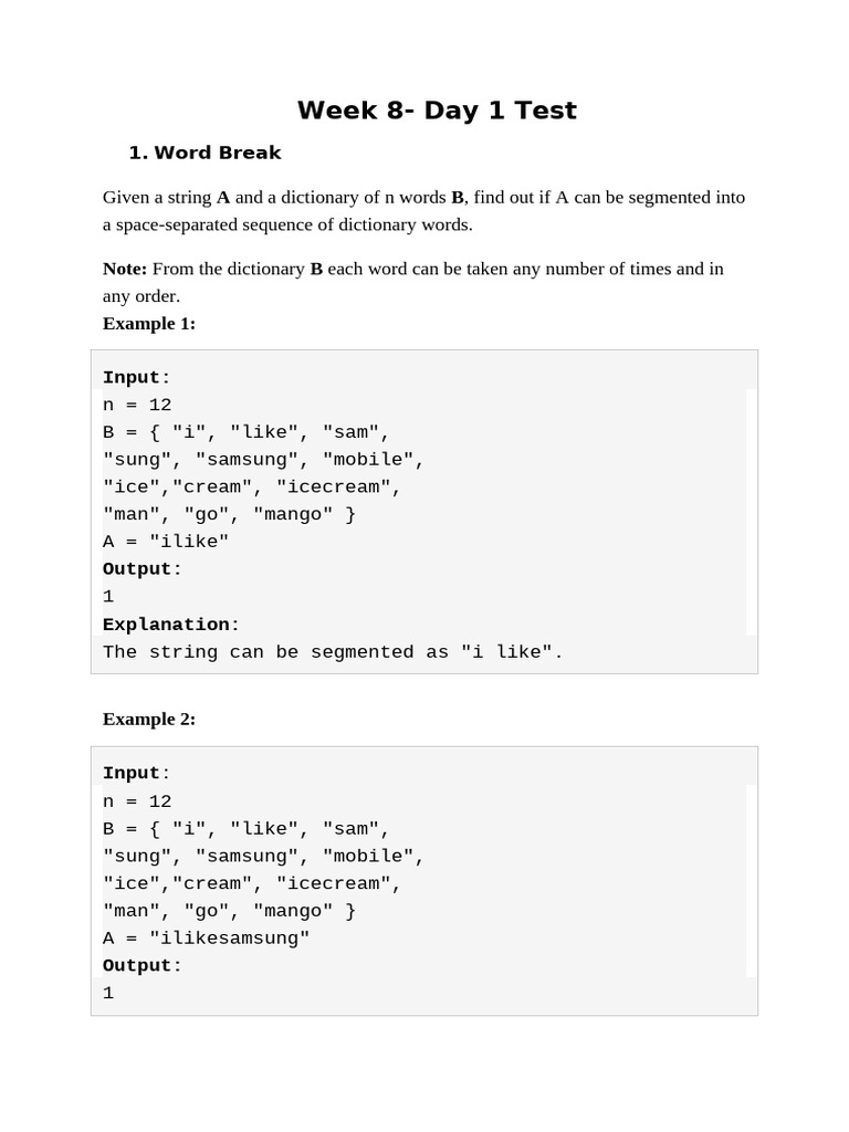 Week 8 Day 1 Coding Challenges | PDF | Applied Mathematics | Algorithms