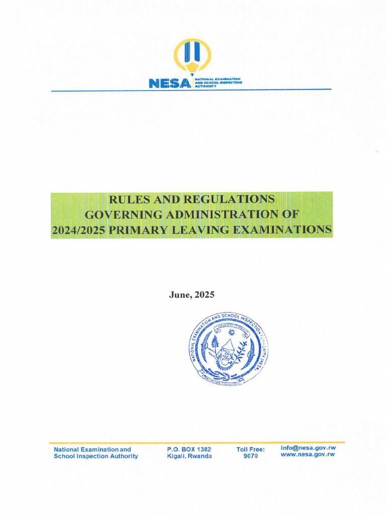 Rules Regulations Governing the 2024-2025 PLE Signed | PDF
