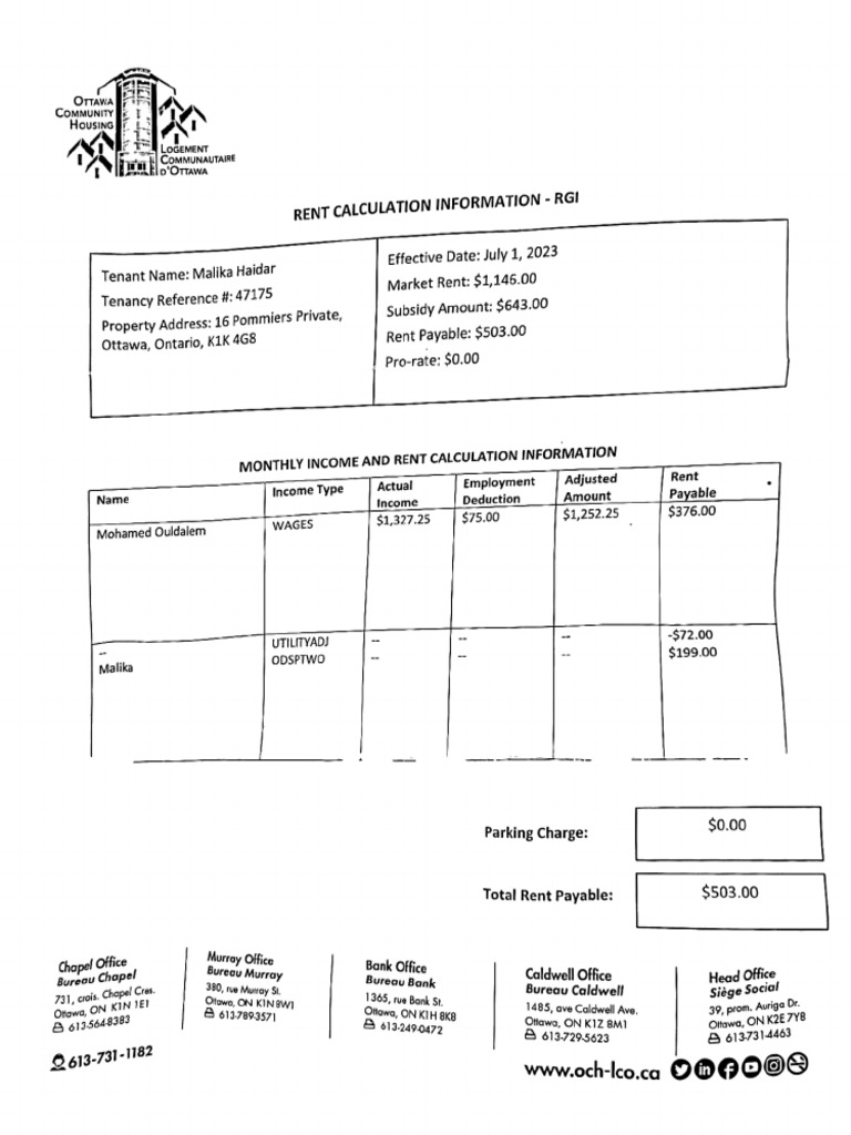 Rent Calculation | PDF