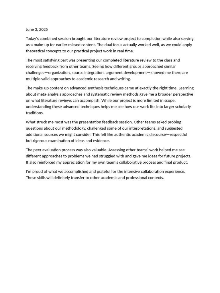 Literature Review Project Insights | PDF