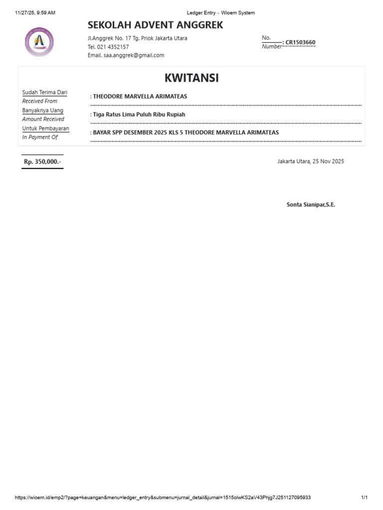 Ledger Entry Wioem System AVEL-1 | PDF