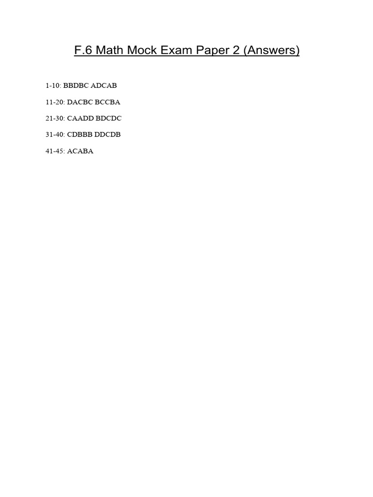 SPCC - 1920 - Math Paper 2 (Ans) | PDF