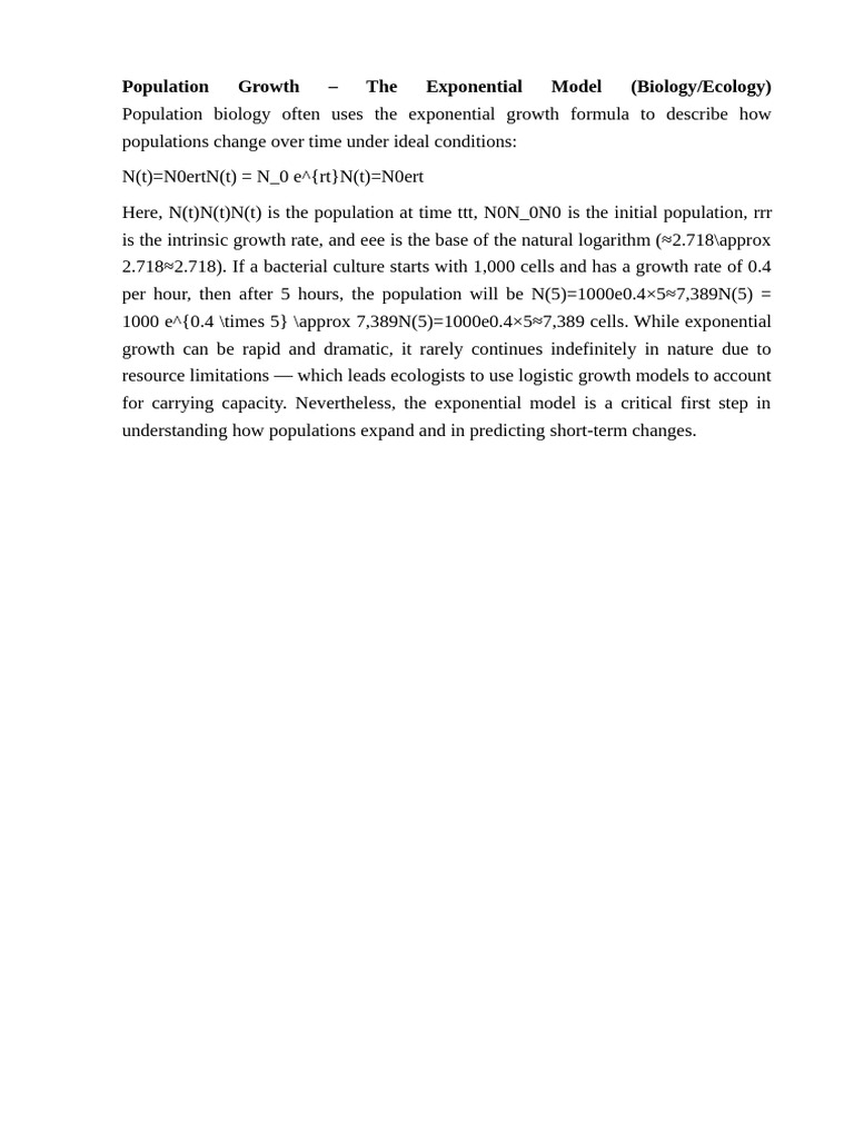 Population Growth | PDF