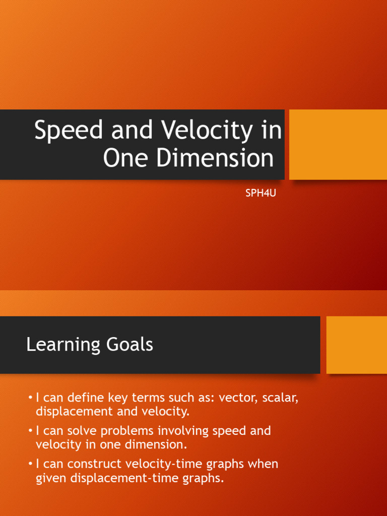 Understanding Speed and Velocity Concepts | PDF