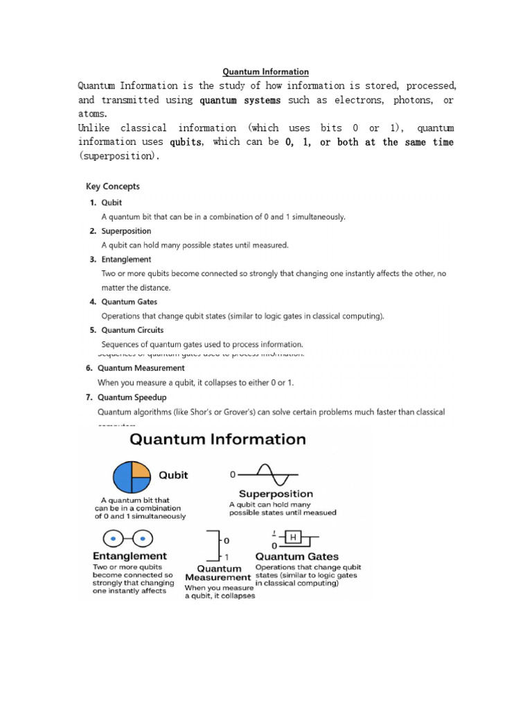 Quantum Information | PDF