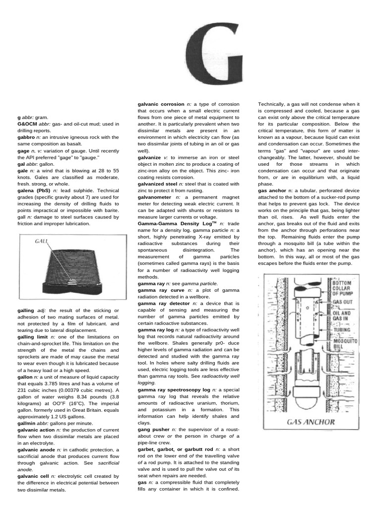 Oil and Gas Terminology Glossary | PDF | Natural Gas | Gases