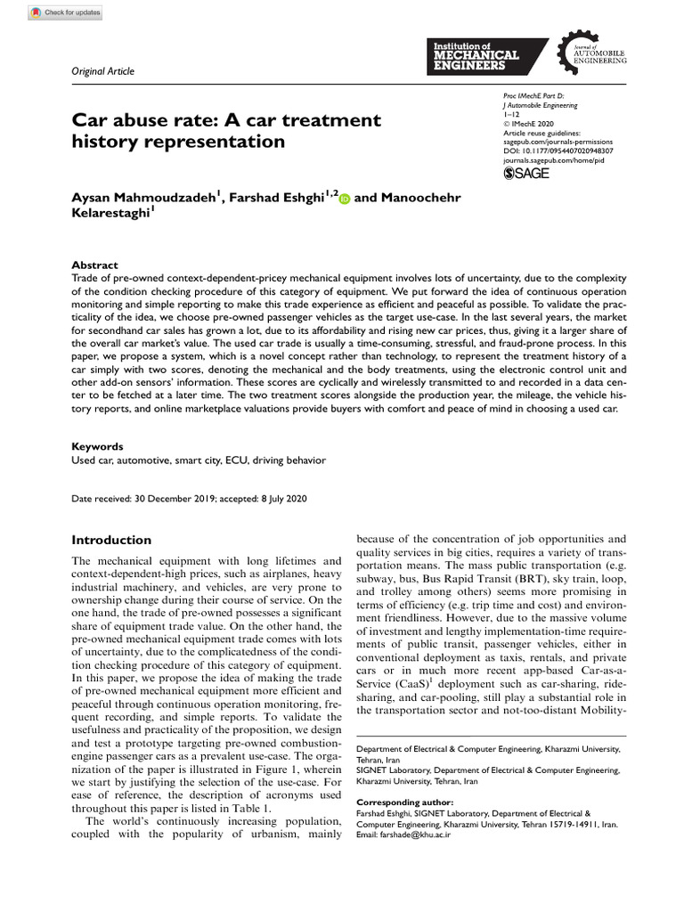 Car Abuse Rate A Car Treatment History R | PDF | Electric Vehicle | Car
