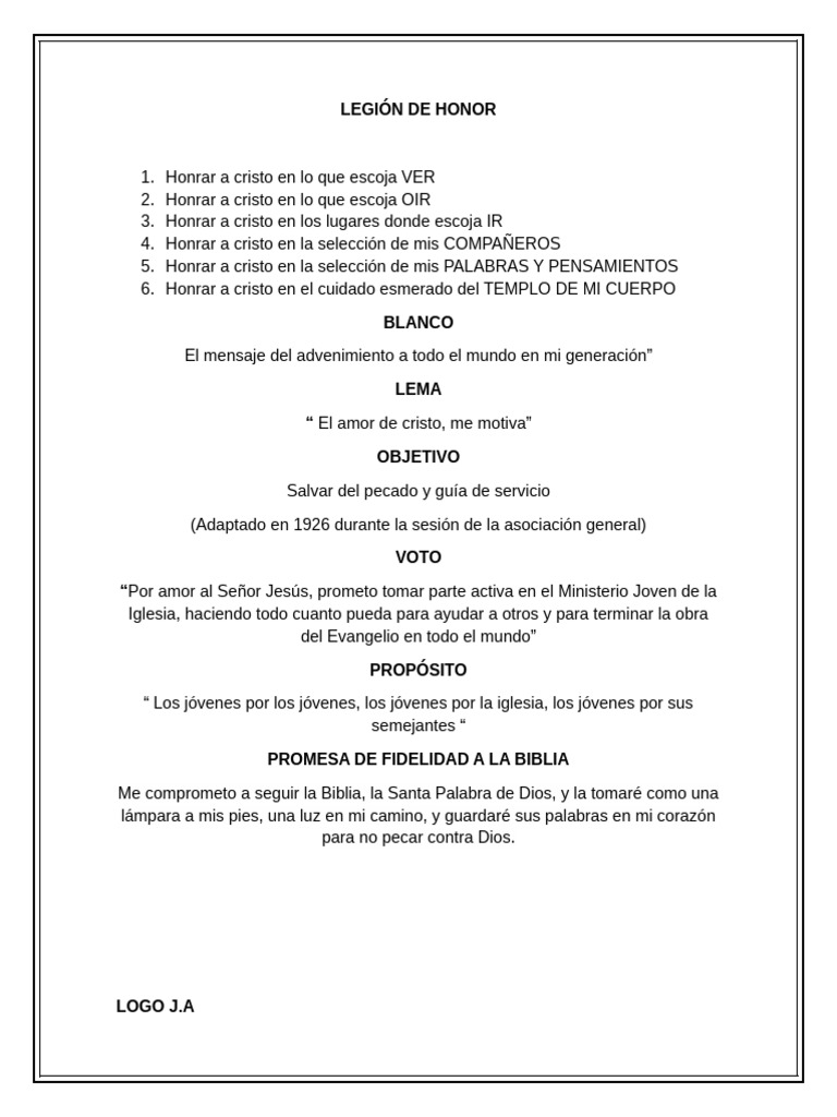 Bandera J.A | PDF | Cristo (título) | Iglesia Adventista del Séptimo Día
