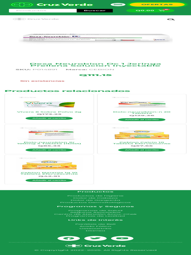 Dexa Neurobion Dc Jeringa Inyectable | PDF