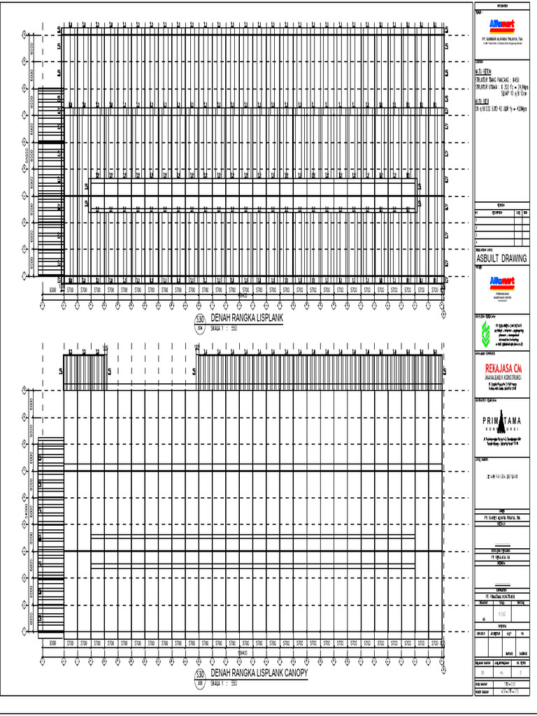 Denah Rangka Lisplank Warehouse Palangkaraya | PDF