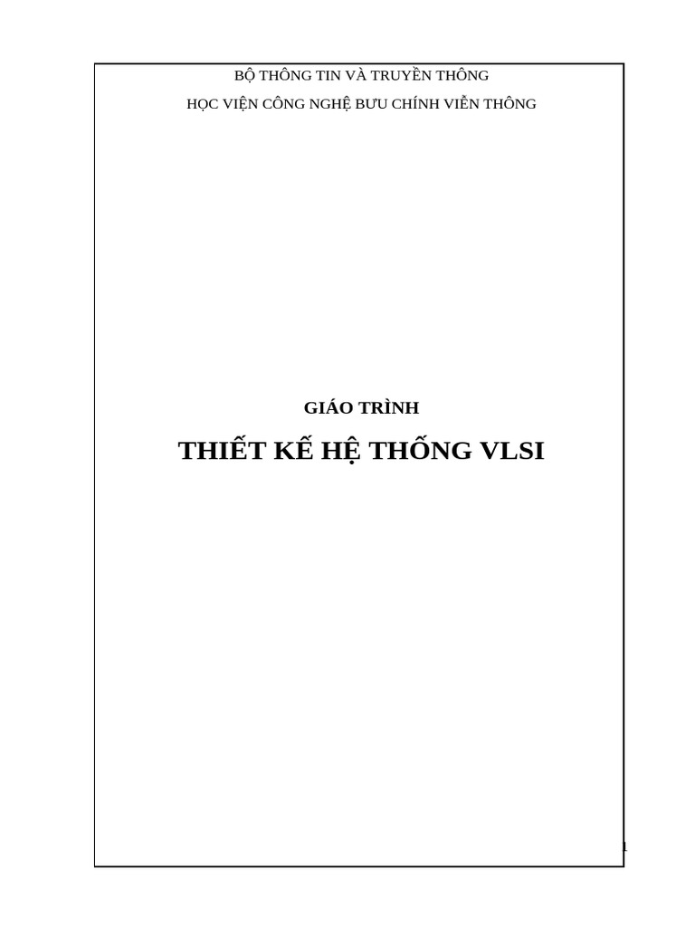 Giao Trinh-VLSI 2024 Version1 | PDF
