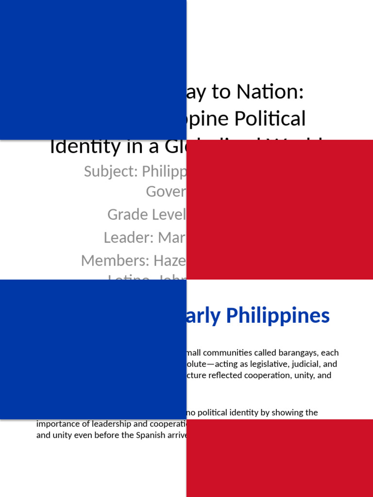 From Barangay To Nation Flag Theme | PDF