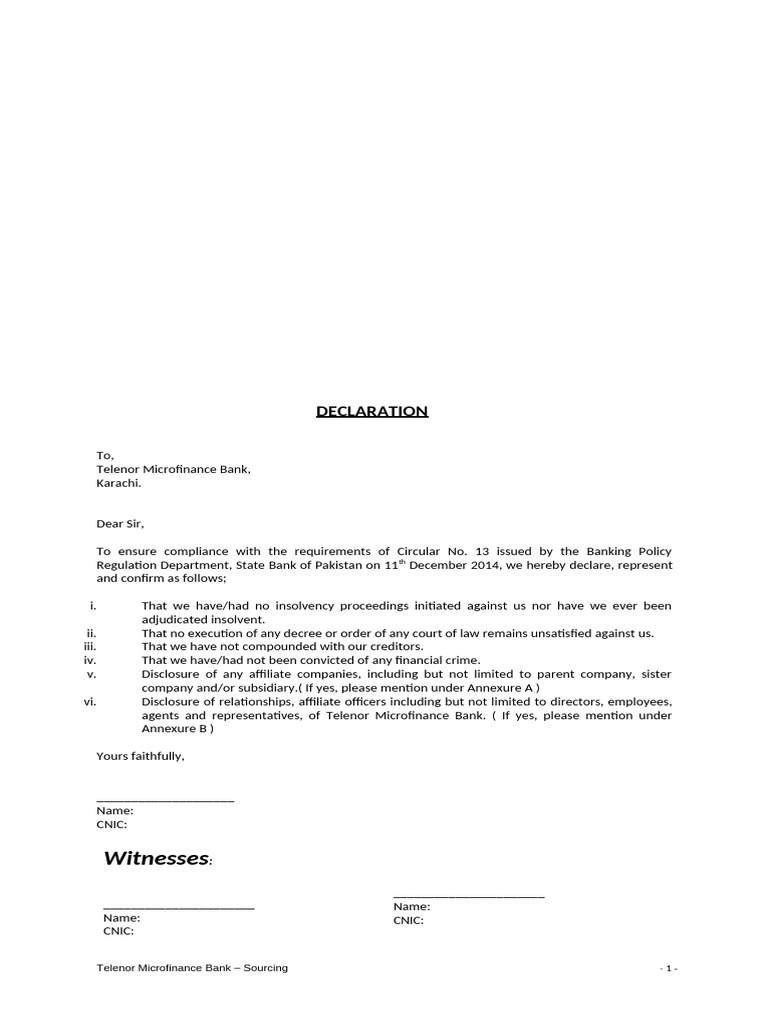 Declaration Paper | PDF