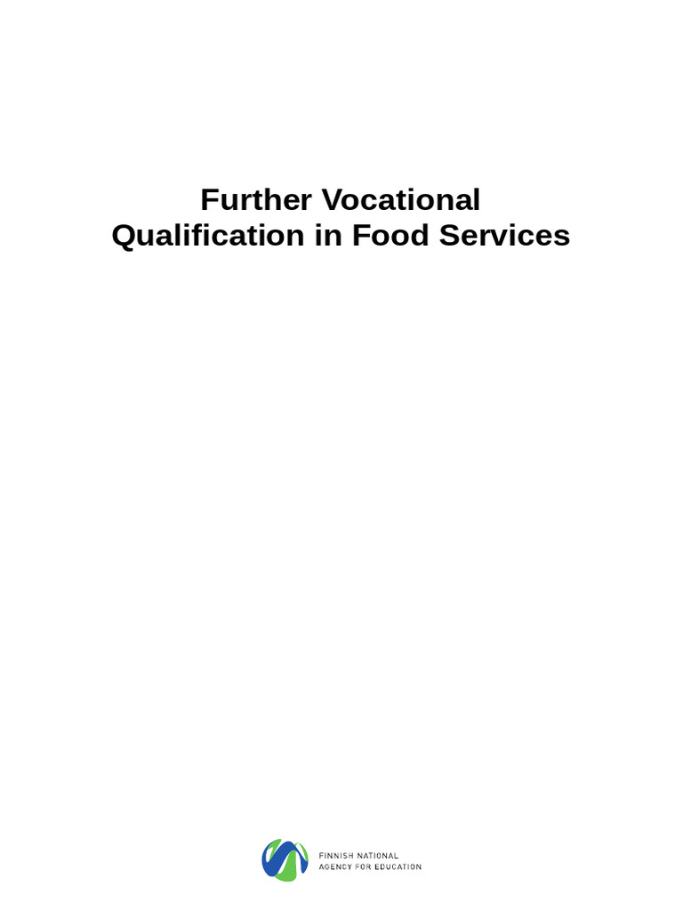 Further Vocational Qualification in Food Services | PDF | Restaurants ...