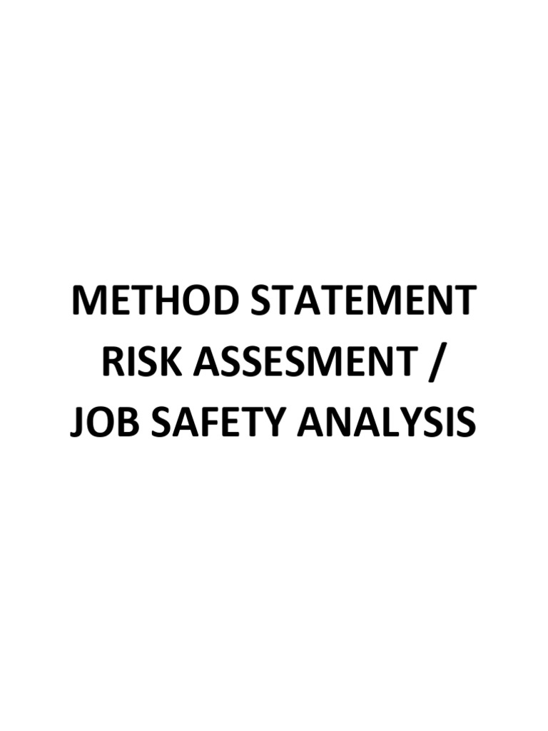 Job Safety Analysis or Msra | PDF | Workplace | Labor Relations