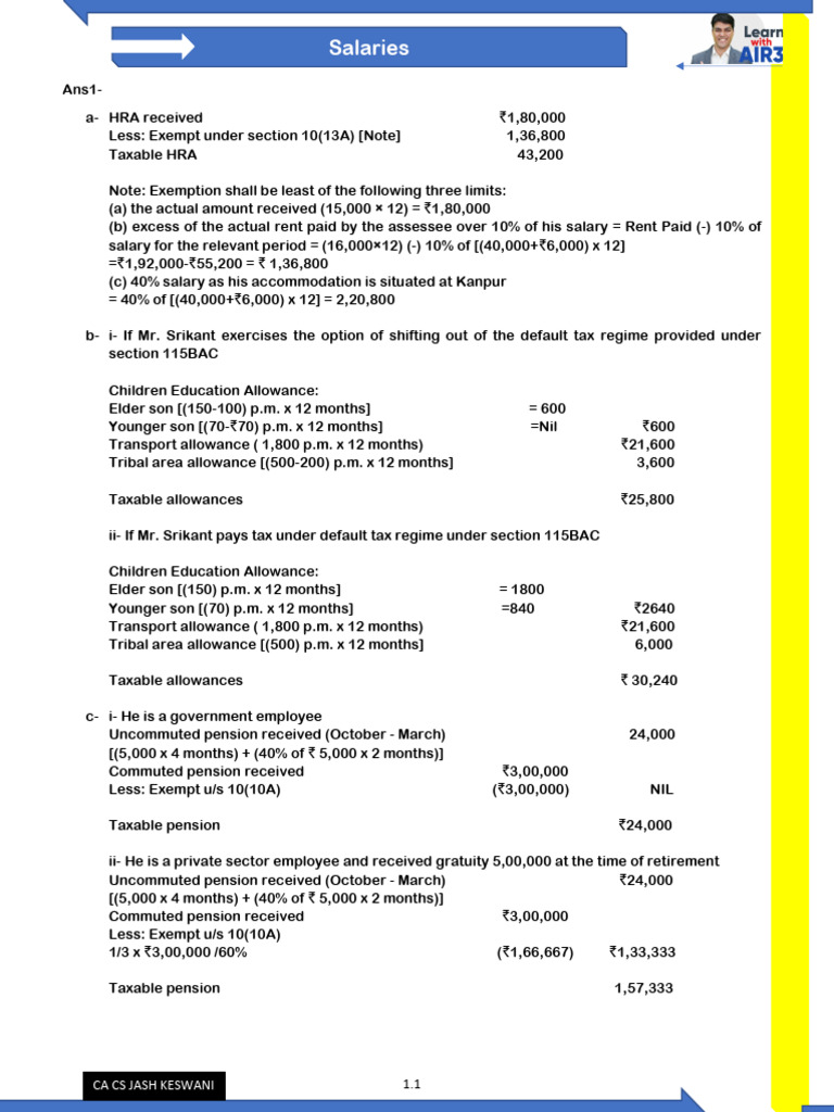 Salary and Tax Computation Guide | PDF | Employee Benefits | Salary