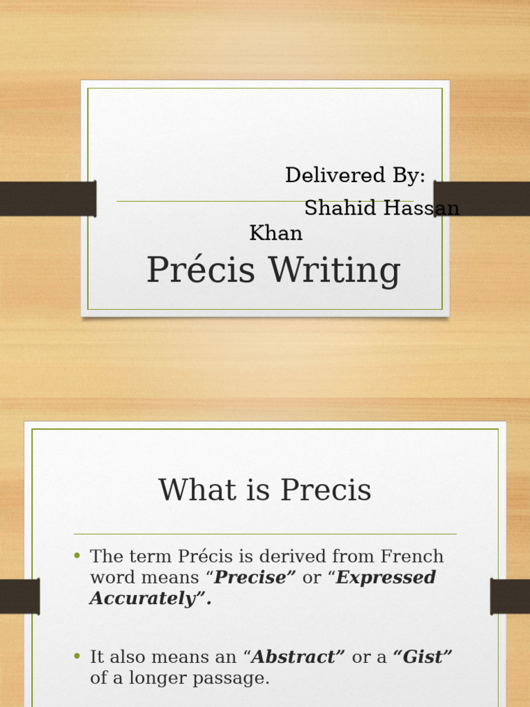 Guide to Effective Précis Writing | PDF
