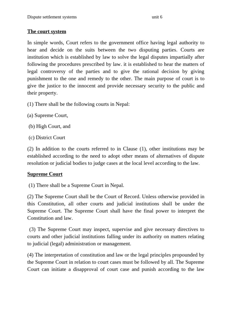 Legal Environment Unit 6 Tribuvan University | PDF | Supreme Court Of ...