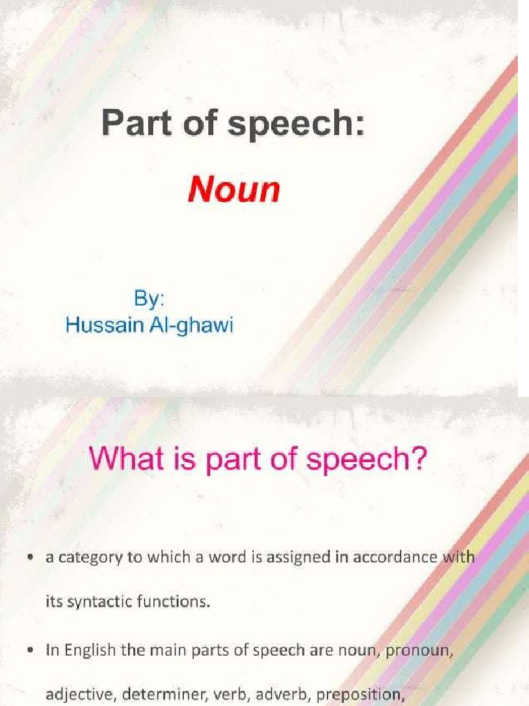 Noun As A Part of Speech | PDF