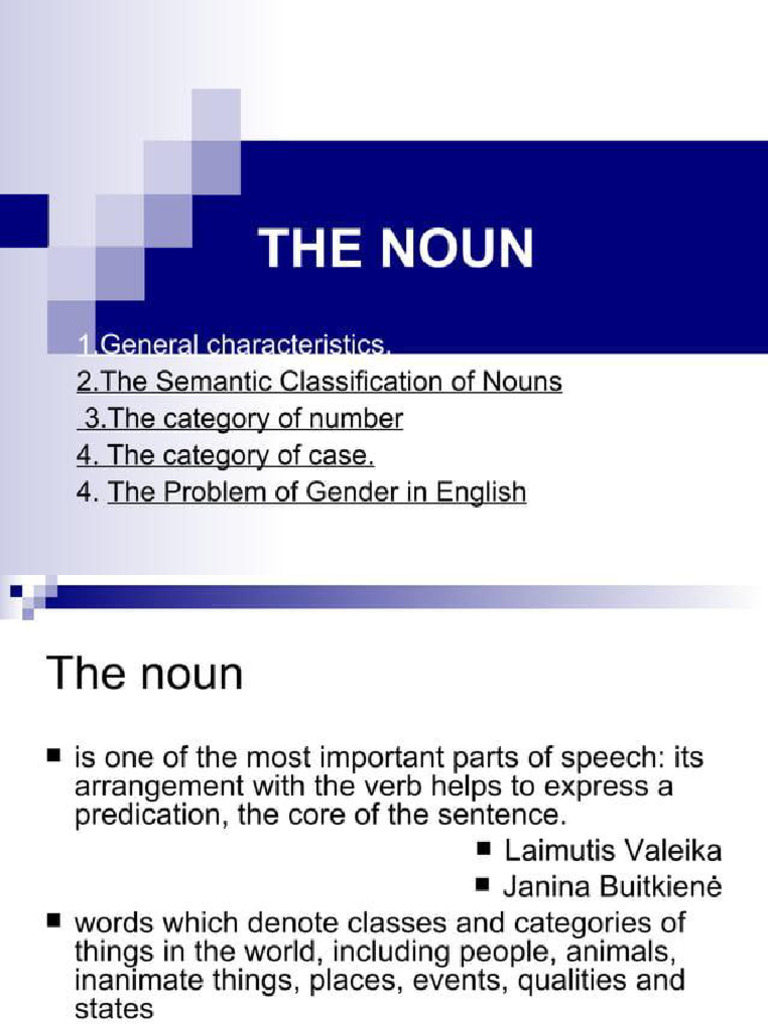 Noun Categories | PDF