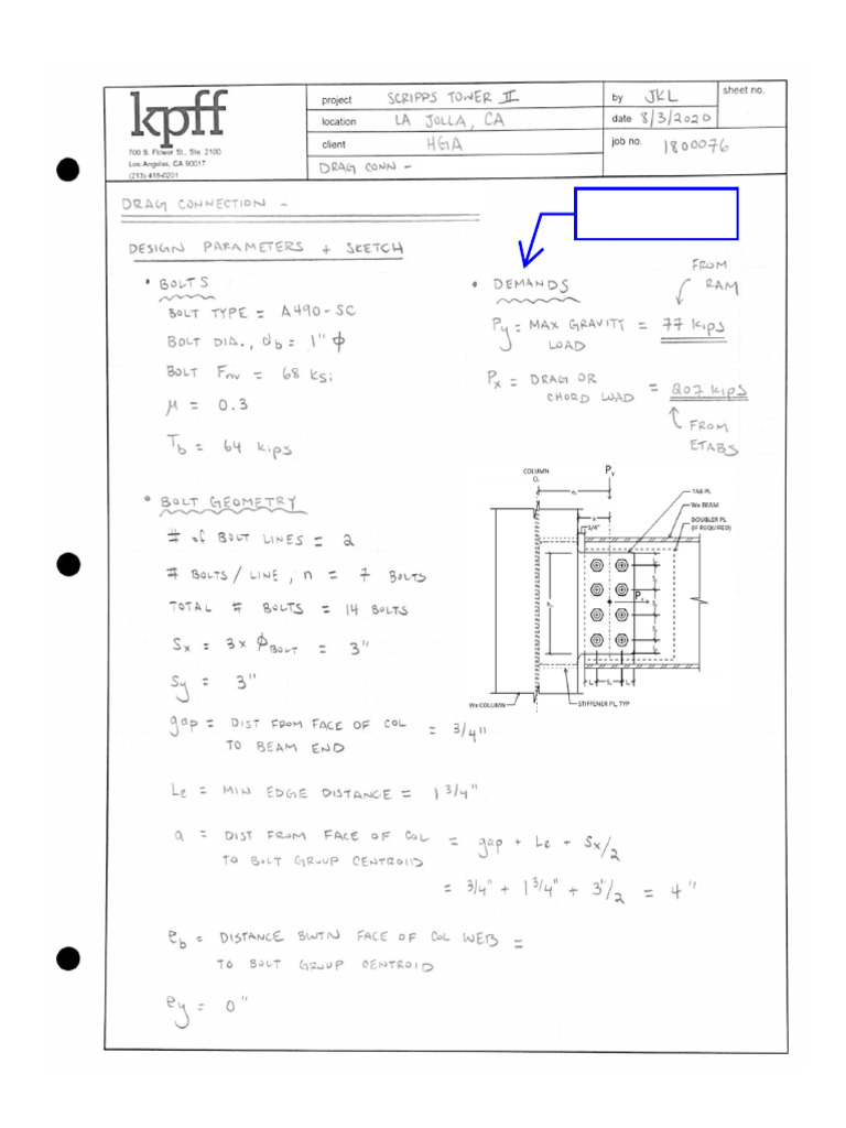 Bolted Weak Axis Design Calculations | PDF
