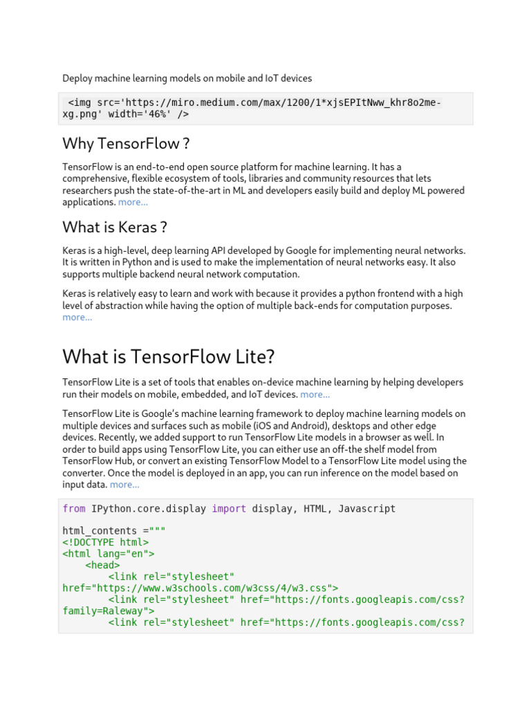 Tensorflow Lite What Is It | PDF | Computing | Computer Engineering