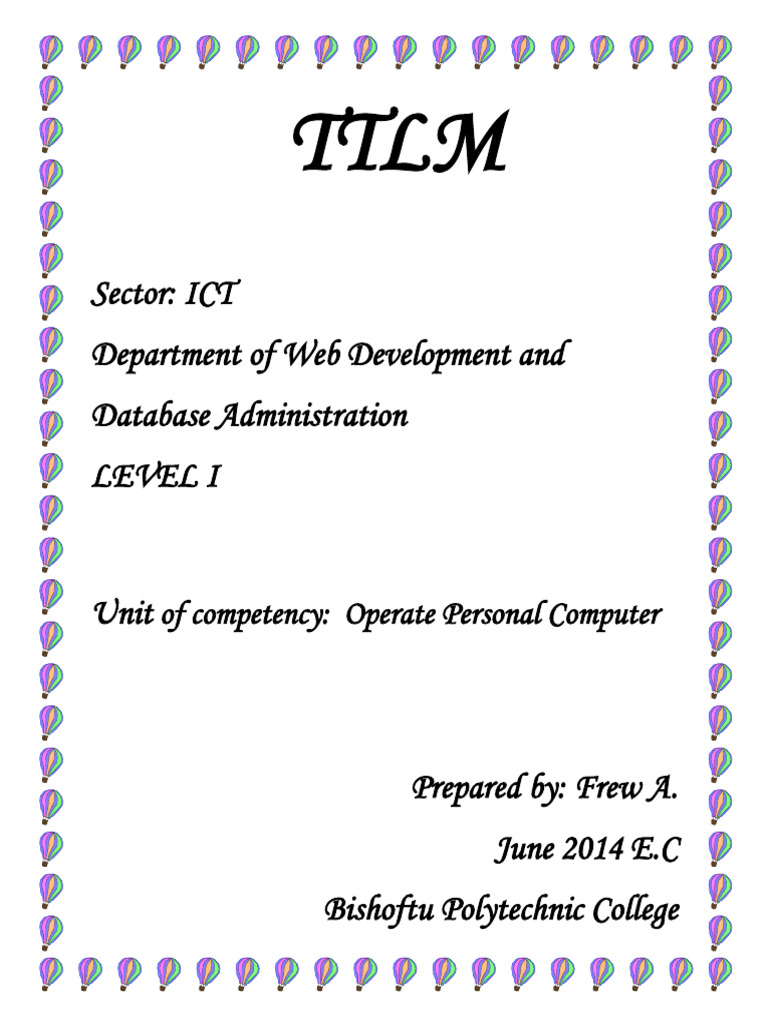 TTLM2-Operate Personal Computer | PDF | Window (Computing) | Computer File