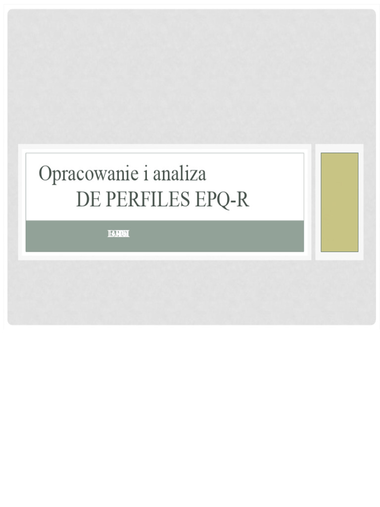 Lab 4 Profil Epq-R | PDF