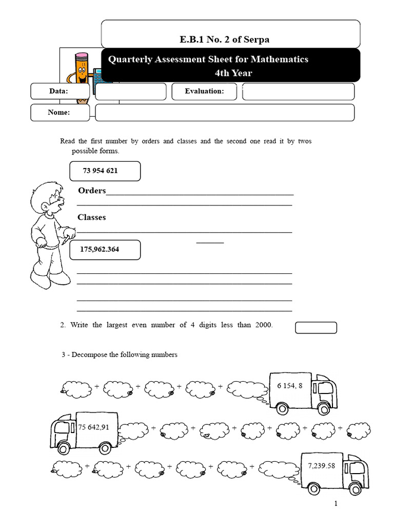Math Sheet 4th Grade Division | PDF | Mathematics