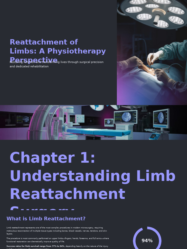 Limb Reattachment: Physiotherapy Insights | PDF | Physical Therapy | Pain
