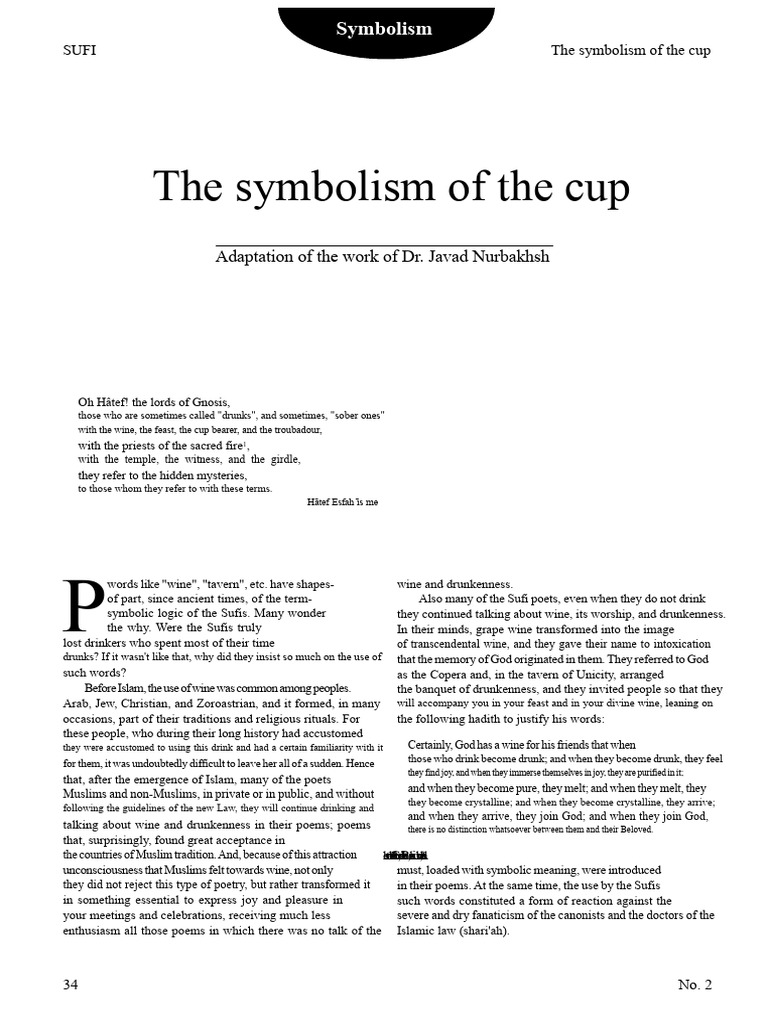 Symbolism of The Cup | PDF | Sufism | Alcohol Intoxication