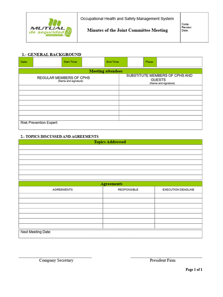 Minutes of The Joint Committee Meeting | PDF